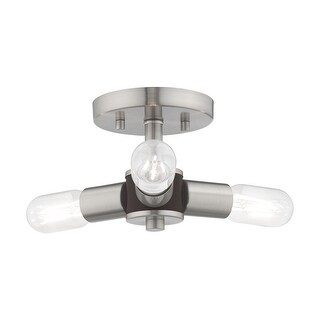 Livex Lighting Copenhagen 3 Light 14" Wide Semi-Flush Ceiling Fixture - Bed Bath & Beyond - 38070704